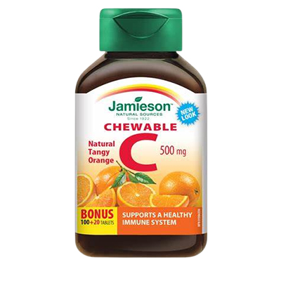 JAMIESON CHEWABLE C 500MG TABLETS 120S | Pharmily