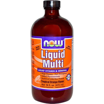 Now Supplements Liquid Mutlivitamin & Mineral - Orange Flavour 473ml ...