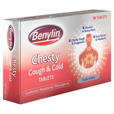 Benylin Chesty Cough & Cold Tablets 16s | Pharmily