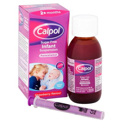 Calpol 2+ Sugarfree Colour-free Suspension Strawberry 100ml | Pharmily