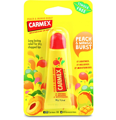 Carmex Lip Balm SPF15 (Tube) 10gms (Peach & Mango Burst) | Pharmily