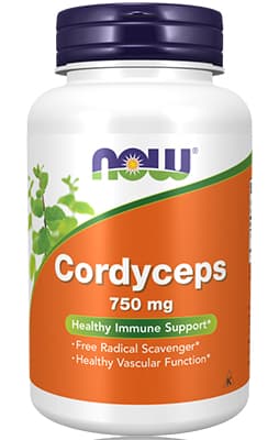 Now Cordyceps 750mg Caps 90's | Pharmily