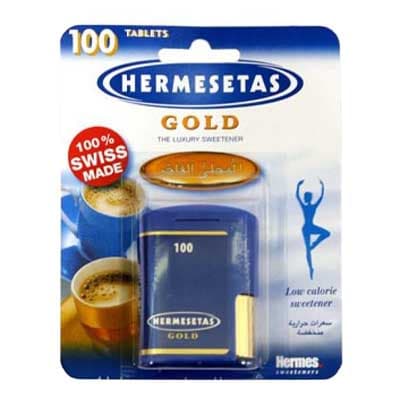 Hermesetas Gold Sweetener Tablets (Made in Switzerland) Gold 100’s ...