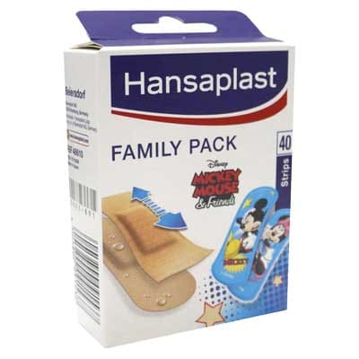 Hansaplast Family Pack Multi Purpose Assorted Plasters, 40's | Pharmily
