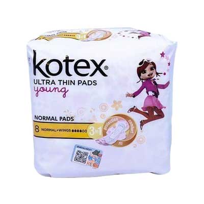 Kotex Ultra Thin Pads Young 8's | Pharmily