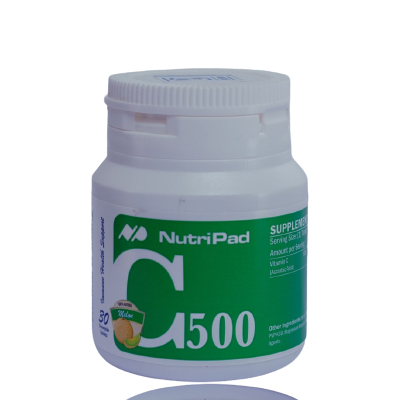 NutriPad Vitamin C 500mg (Melon Tablet), Chewable 30's | Pharmily