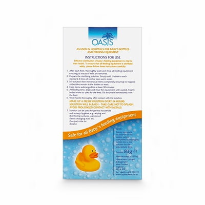 Oasis Sterilizing Tablets - 64 Tablets | Pharmily