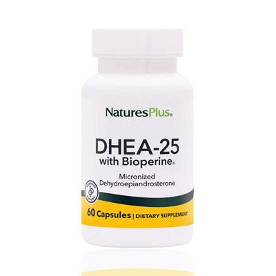 Nature's Plus DHEA with Bioperine VegCaps - 25mg 60 Capsules. | Pharmily