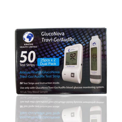 Gluconova Travigo Blood Glucose Test Strips 50's | Pharmily