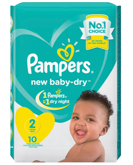 Pampers Baby Dry Low Count Mini Diapers Size 2 (3 - 8 kg’s), 10 pieces ...