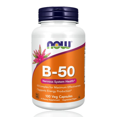Now Supplements B50 Vitamin B Complex Caps 100's | Pharmily