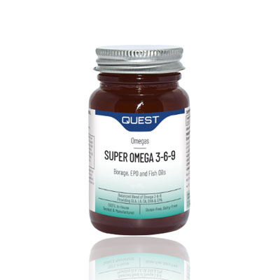 Quest Super Omega 3 + 6 Caps 90's - Evening Primrose/Borage/Fish Oils ...