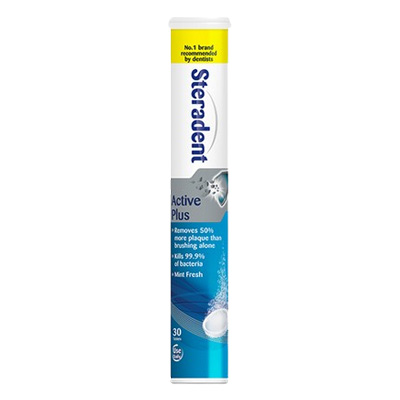 Steradent Active Plus Mint Fresh Tablets 30s | Pharmily