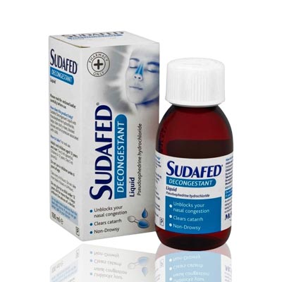 Sudafed Decongestant Liquid 100ml | Pharmily