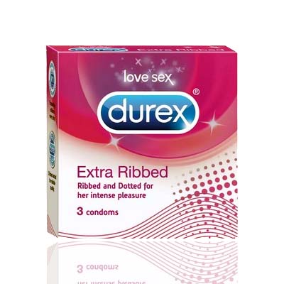 Durex Condoms - Extra Ribbed 3's | Pharmily