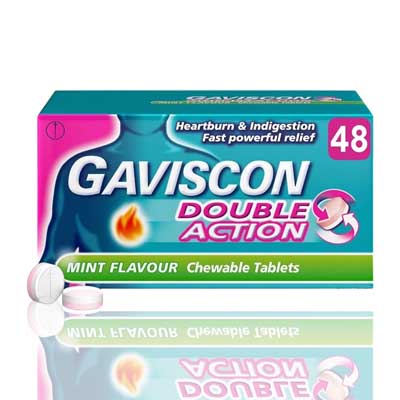 Gaviscon Double Action Mint Tablets 48s | Pharmily