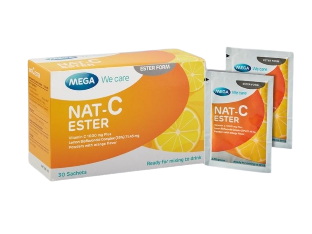 NAT C ESTER Satchets (Vitamin C 1000mg) - 30‚Äôs | Pharmily