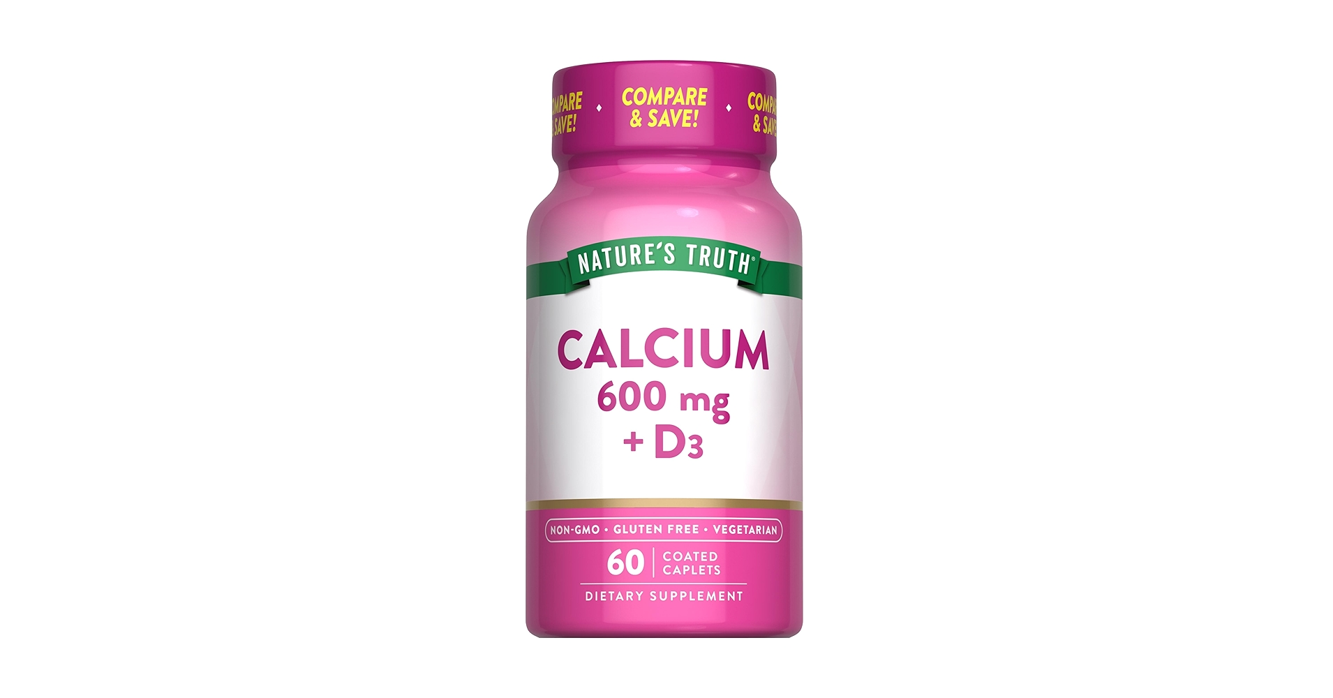 Nature's Truth Calcium 600mg with/D3 800 IU caps 60s | Pharmily