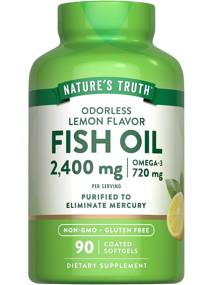 Nature's Truth Odourless Fish oil 2400mg softgels 90s | Pharmily