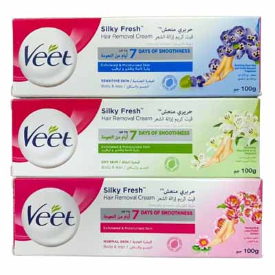 Veet Hair Removal Cream 100g (3 Types) (Normal Skin (Pink Box ...