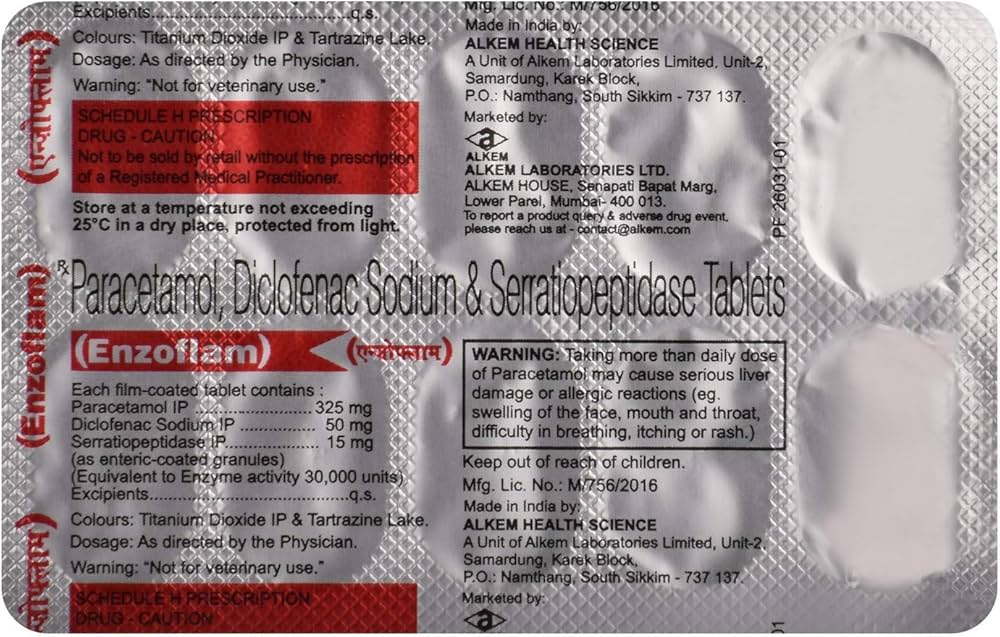 Enzoflam 565mg Tablet 10S | Pharmily